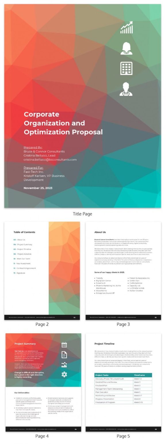 Executive Search Proposal Template