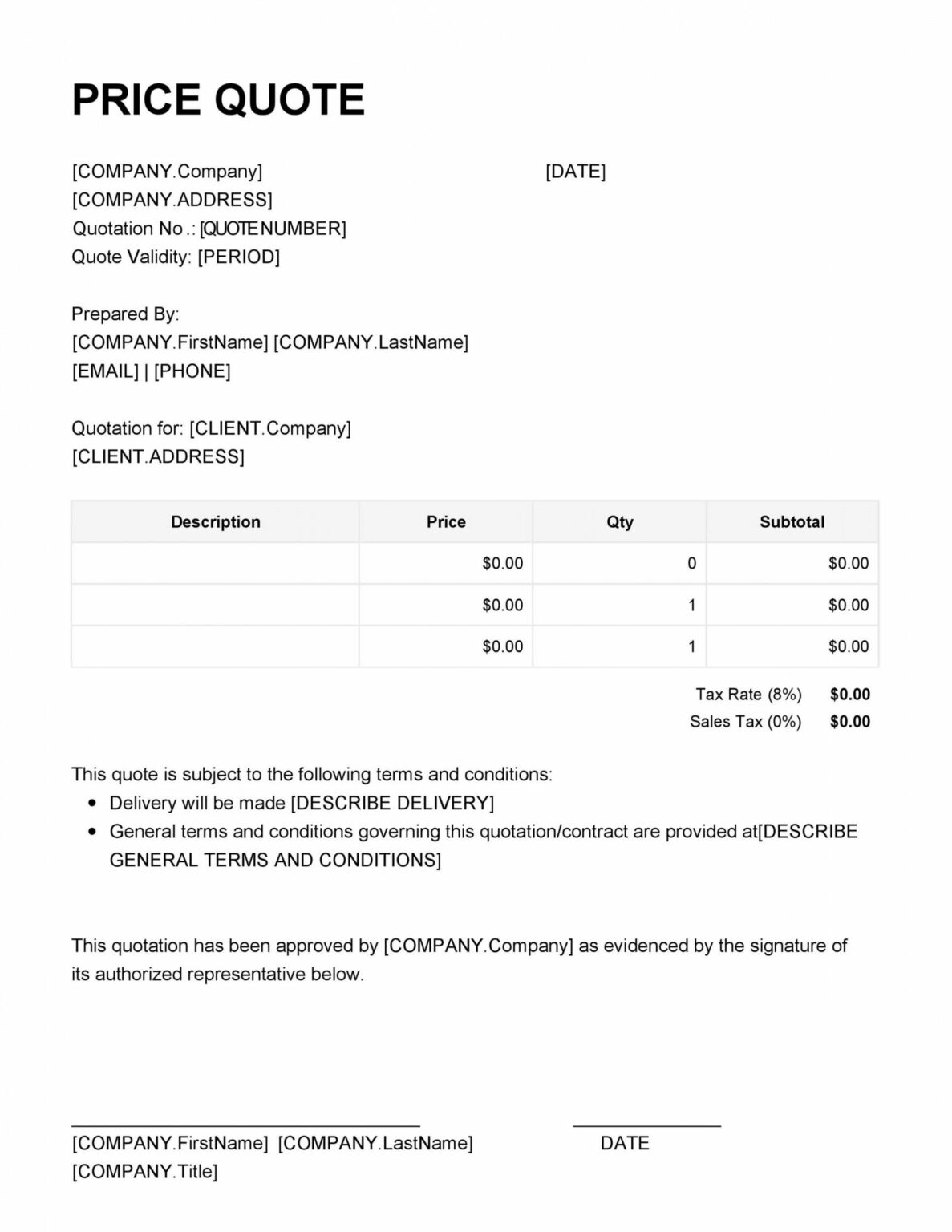 Quotation Sample Quotation Sample