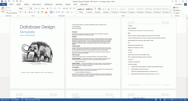 Database Design Template Ms Office Database Design Proposal Template ... Database Design Template Ms Office Database Design Proposal Template ...