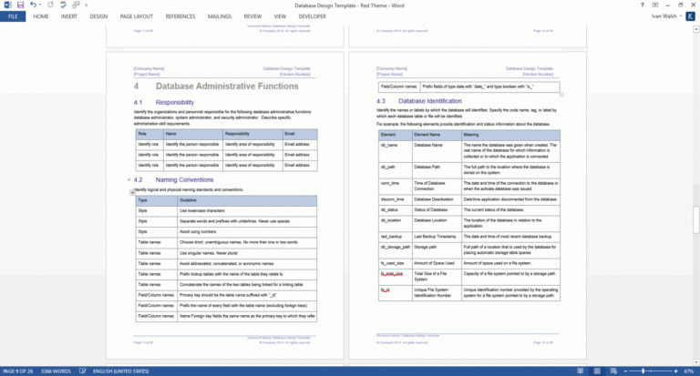 Editable Database Design Document Ms Word Template Ms Excel Data ... Editable Database Design Document Ms Word Template Ms Excel Data ...