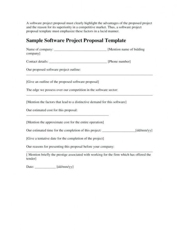 Printable 13 Software Project Proposal Examples In Pdf Ms Word Software ...