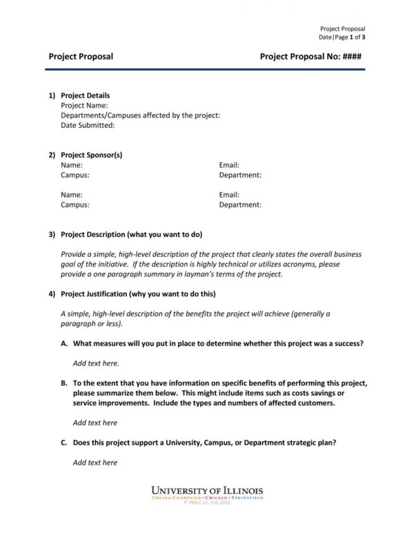 Printable 43 Professional Project Proposal Templates Templatelab Art ...