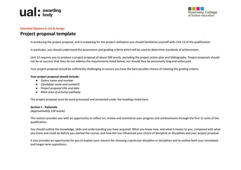 Art Project Proposal Template