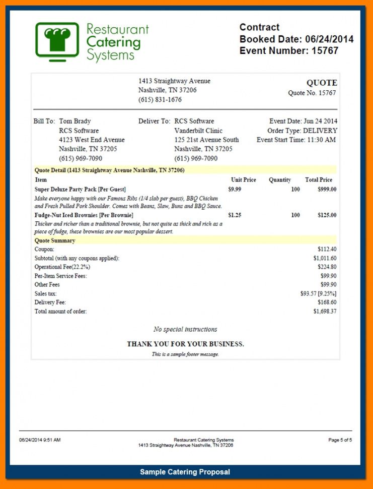 Simple Catering Proposal And Quote Template Quotation Proposal Template Simple Catering Proposal And Quote Template Quotation Proposal Template