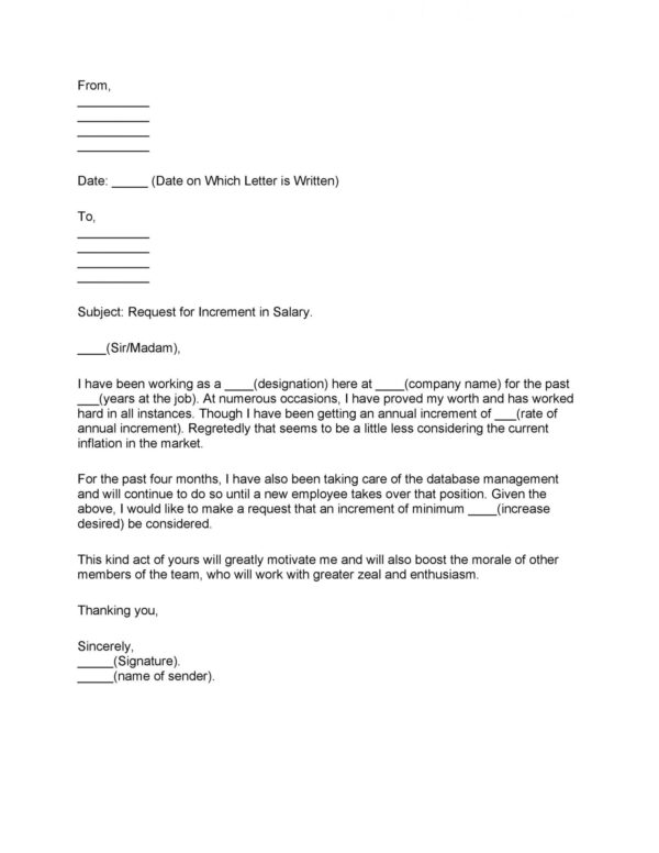Sample 50 Best Salary Increase Letters How To Ask For A Raise? Pay ...
