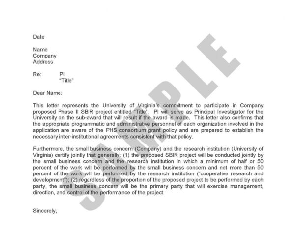 Editable Letter Of Support Example Letter Letter Of Support For Grant ...
