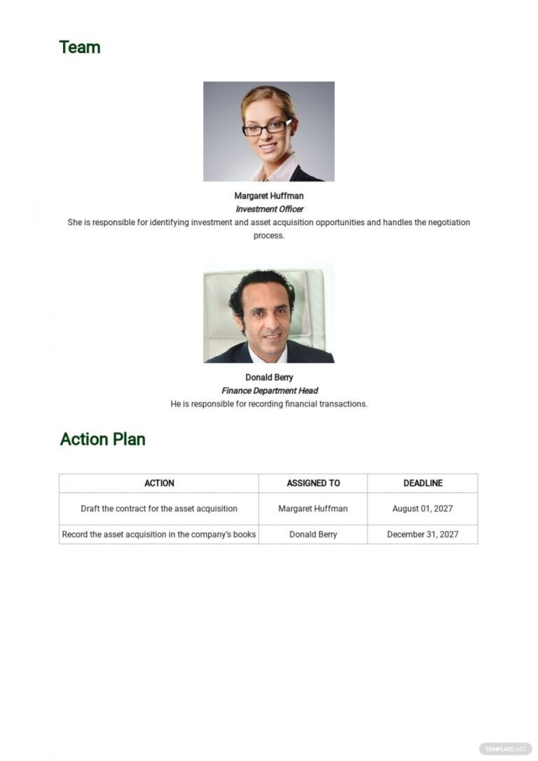 Acquisition Proposal Template