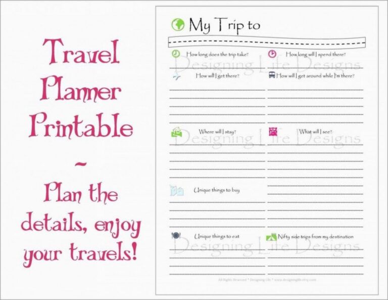 Free Executive Assistant Travel Itinerary Template Accommodation ...