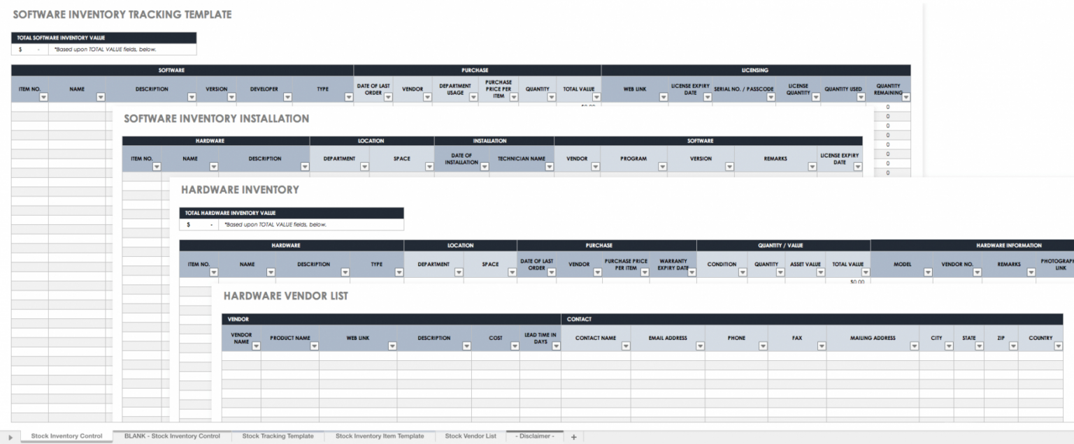 Uniform Inventory Spreadsheet For Free Excel Inventory Templates — Db ...