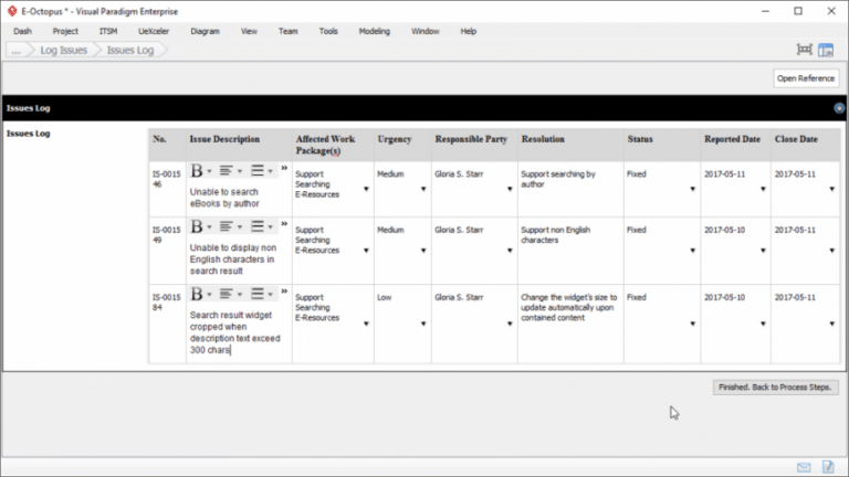 How To Develop Issues Log Execution & Control Phase Visual Paradigm ...