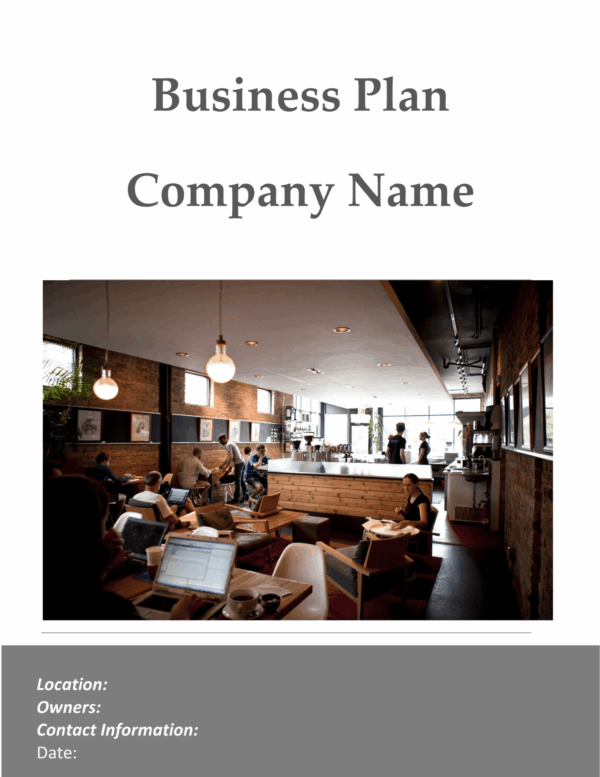 Printable Coffee Shop Business Plan Sample Pages Black Box Business ...