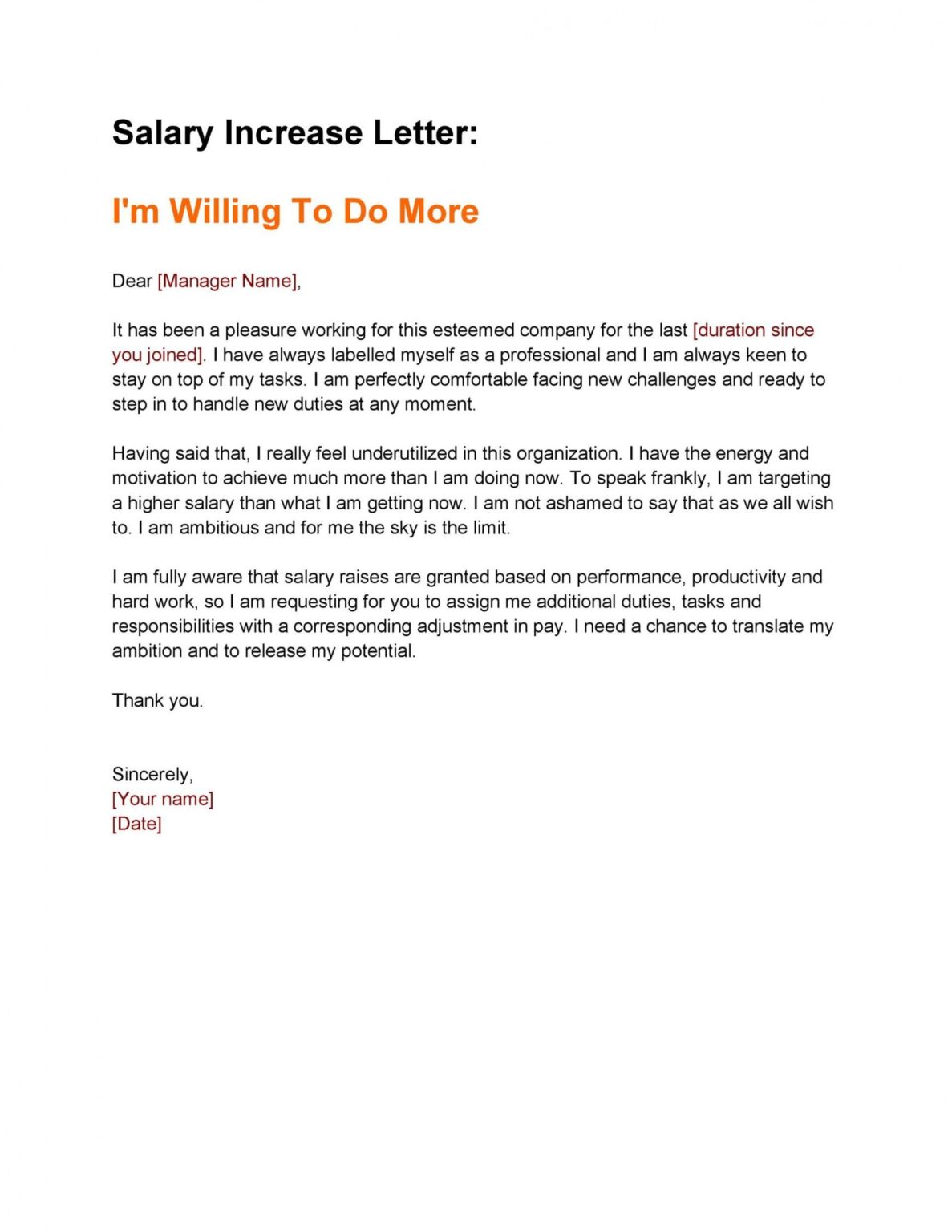Sample 50 Best Salary Increase Letters How To Ask For A Raise ...