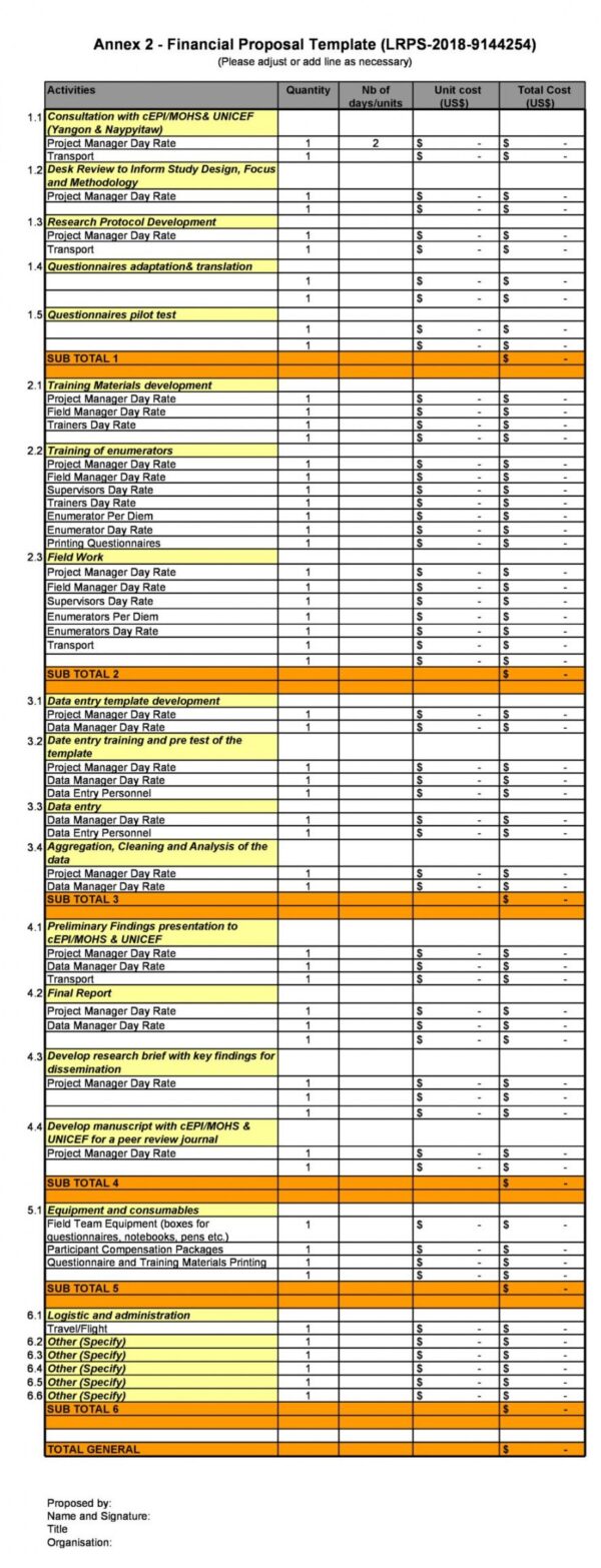50 Free Budget Proposal Templates Word & Excel Templatelab Fire ...