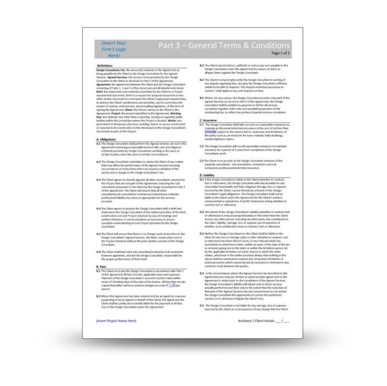 Architects Fee Proposal Template