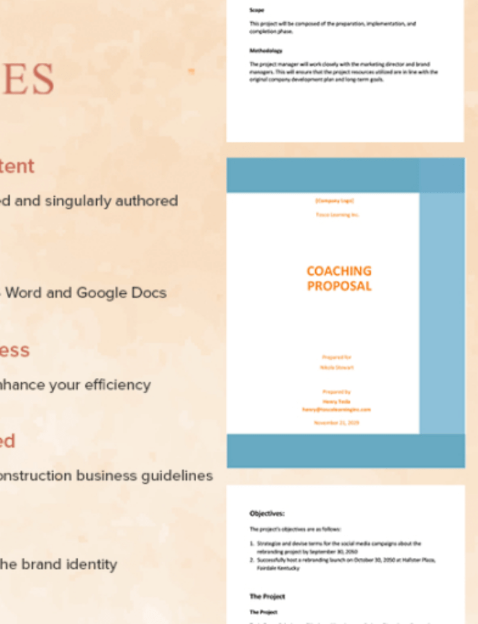 Yoga Class Proposal Template