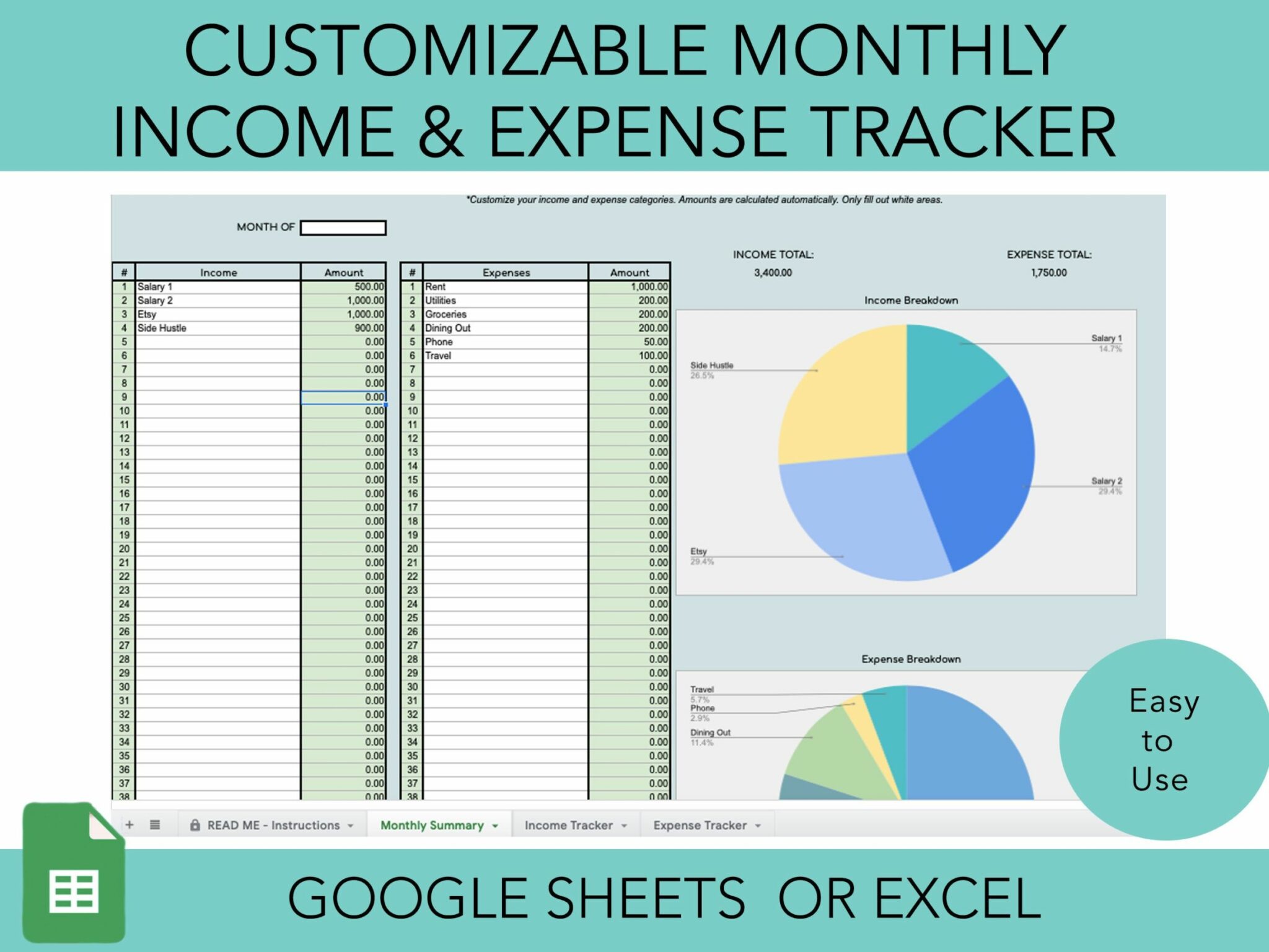 Daily Income And Expense Template