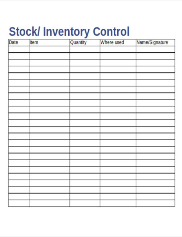 Dental Supply Inventory List Template