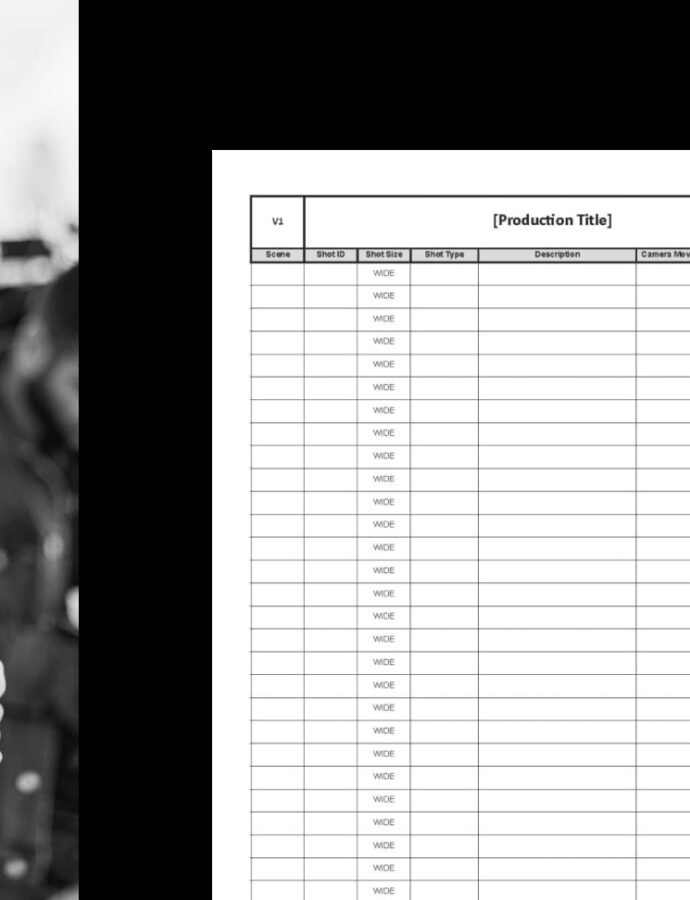 Personal Property Inventory List Template