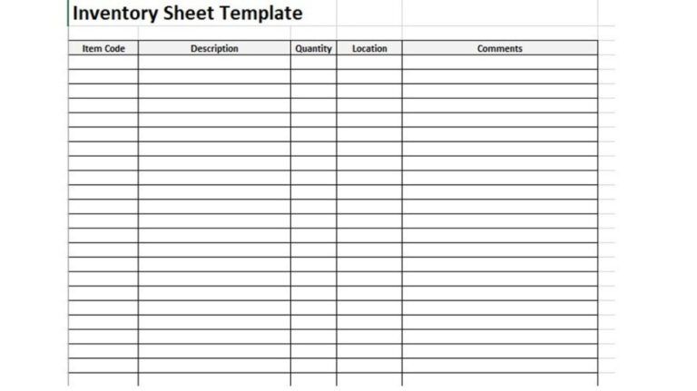 Printable Inventory List About At Adam Grammer Blog Electrical ...