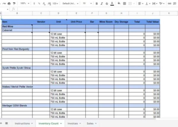 Sample Bar Inventory Templates Free Of Bar Inventory Sheet T Vrogueco ...