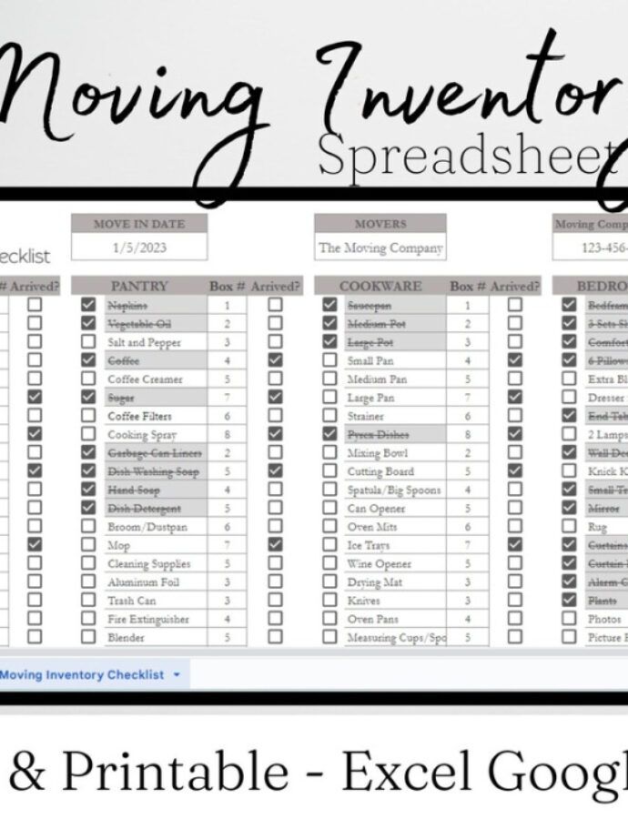 Office Supply Inventory List Template