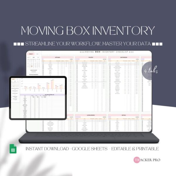 Printable Moving Box Inventory Template Moving Planner Moving Box ...