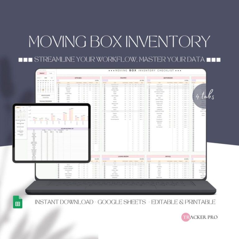 Moving Box Inventory List Template