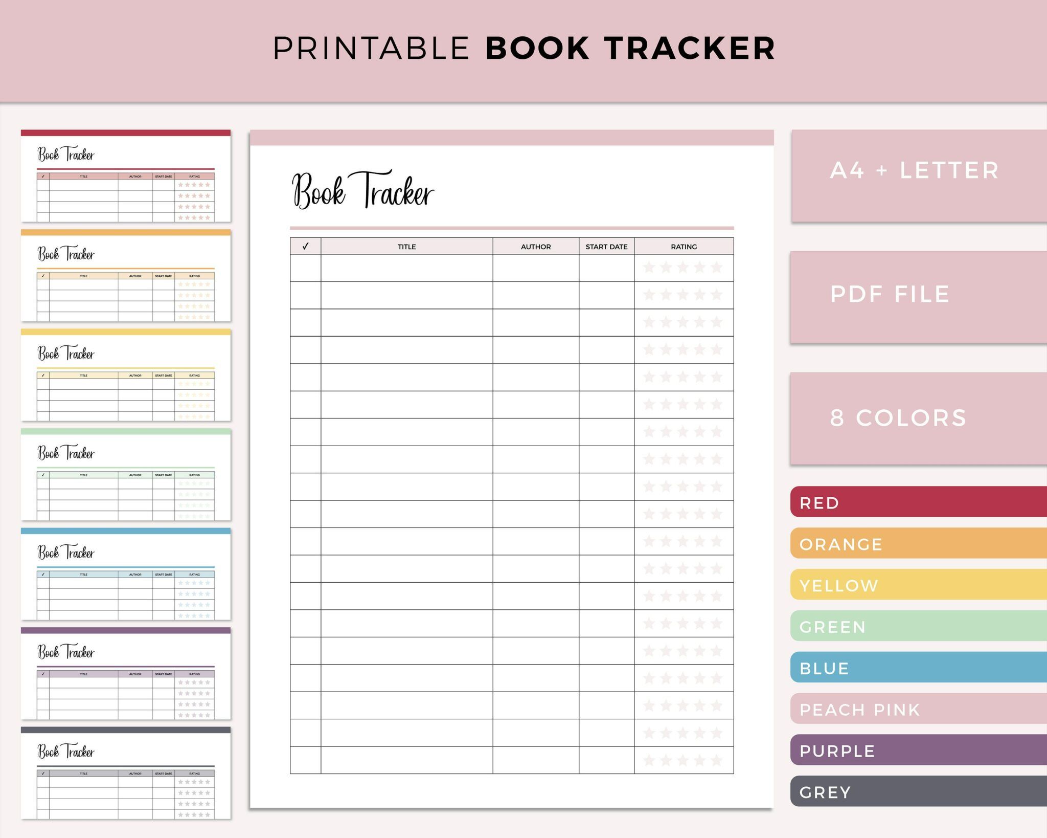Books to Read List Template
